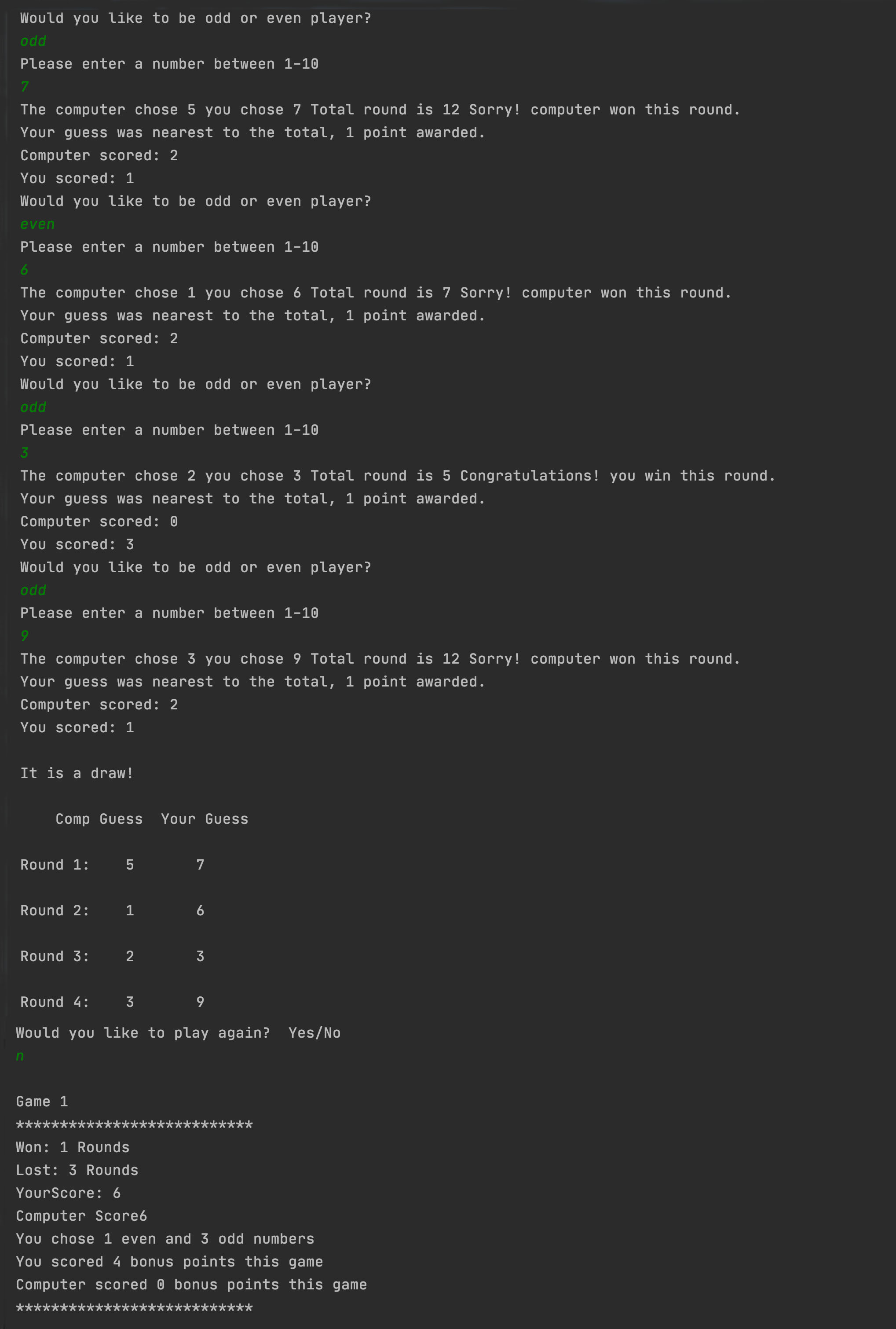 GitHub - jacqueline-walsh/Morra-Game: Java Guessing Game. User -v- Computer